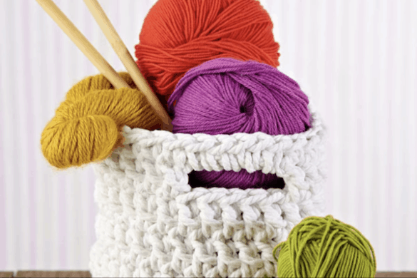 11 Free Patterns For A Chunky Crochet Basket - The Creative Folk