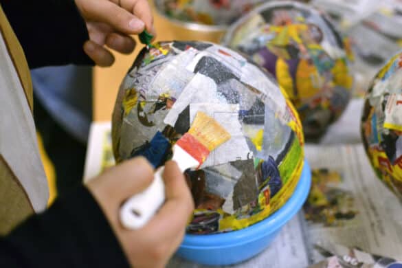 How to Make a Paper Mache Ball - The Creative Folk